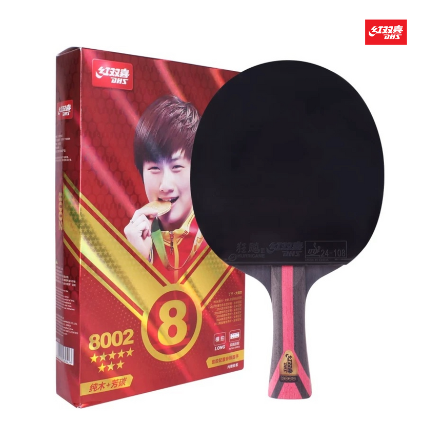 DHS 8002 Pre-assembled Table Tennis Racquet - Shakehand